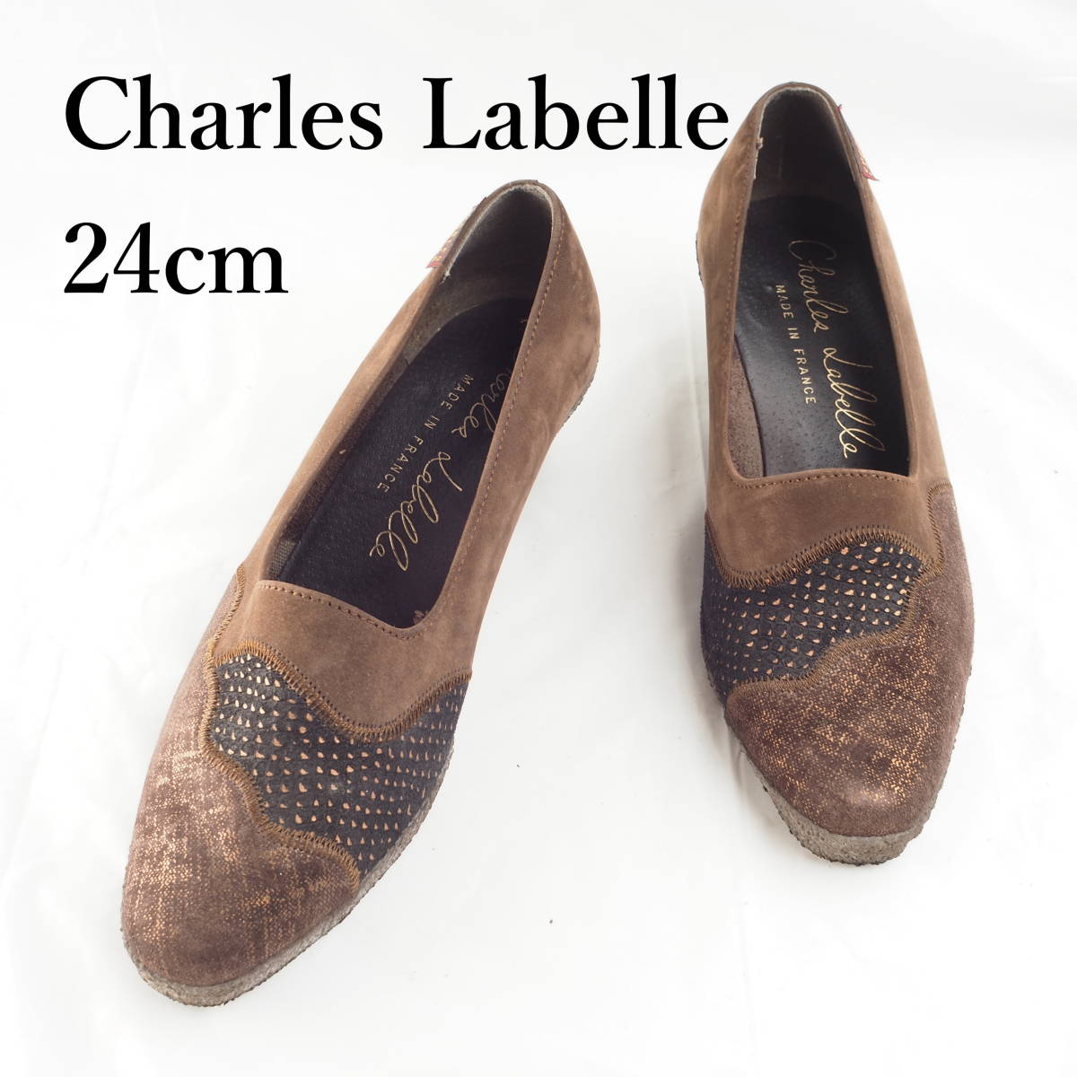 EK9554 charles labelle レディースパンプス 24cm相当 茶(ブラウン系)｜売買されたオークション情報、yahooの商品情報をアーカイブ公開 - オークファン ...