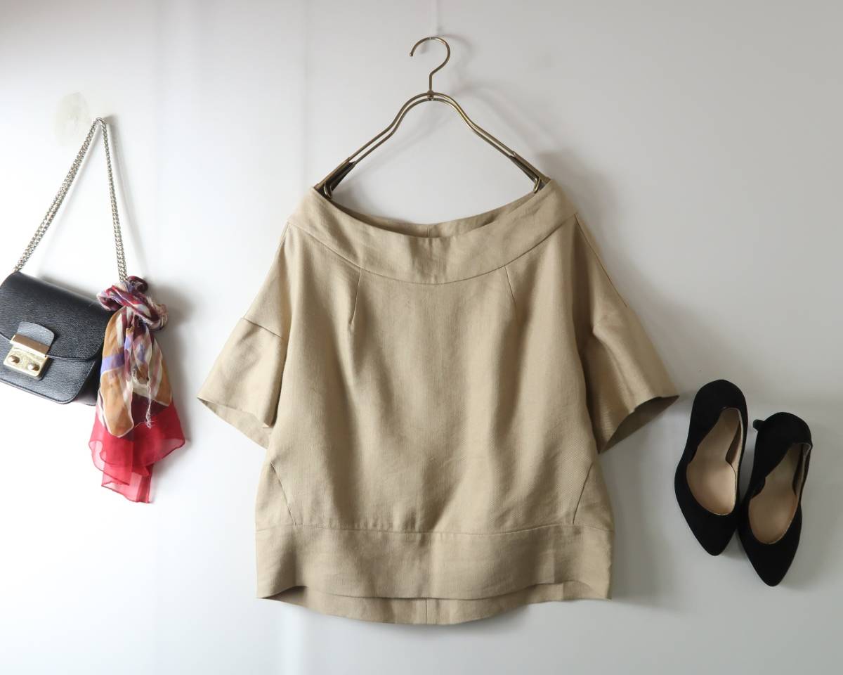 ドレステリア DRESSTERIOR ボートネック リネンブレンド プルオーバーブラウス 日本製 Y-M 2603(トップス)｜売買されたオークション情報、yahooの商品情報をアーカイブ公開 ...