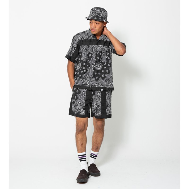 21SS BEDWIN S/S パッチワーク バンダナ シャツ MONK size 5 ブラック / ベドウィン XXL 半袖 シャツ(BEDWIN)｜売買されたオークション情報、yahooの ...