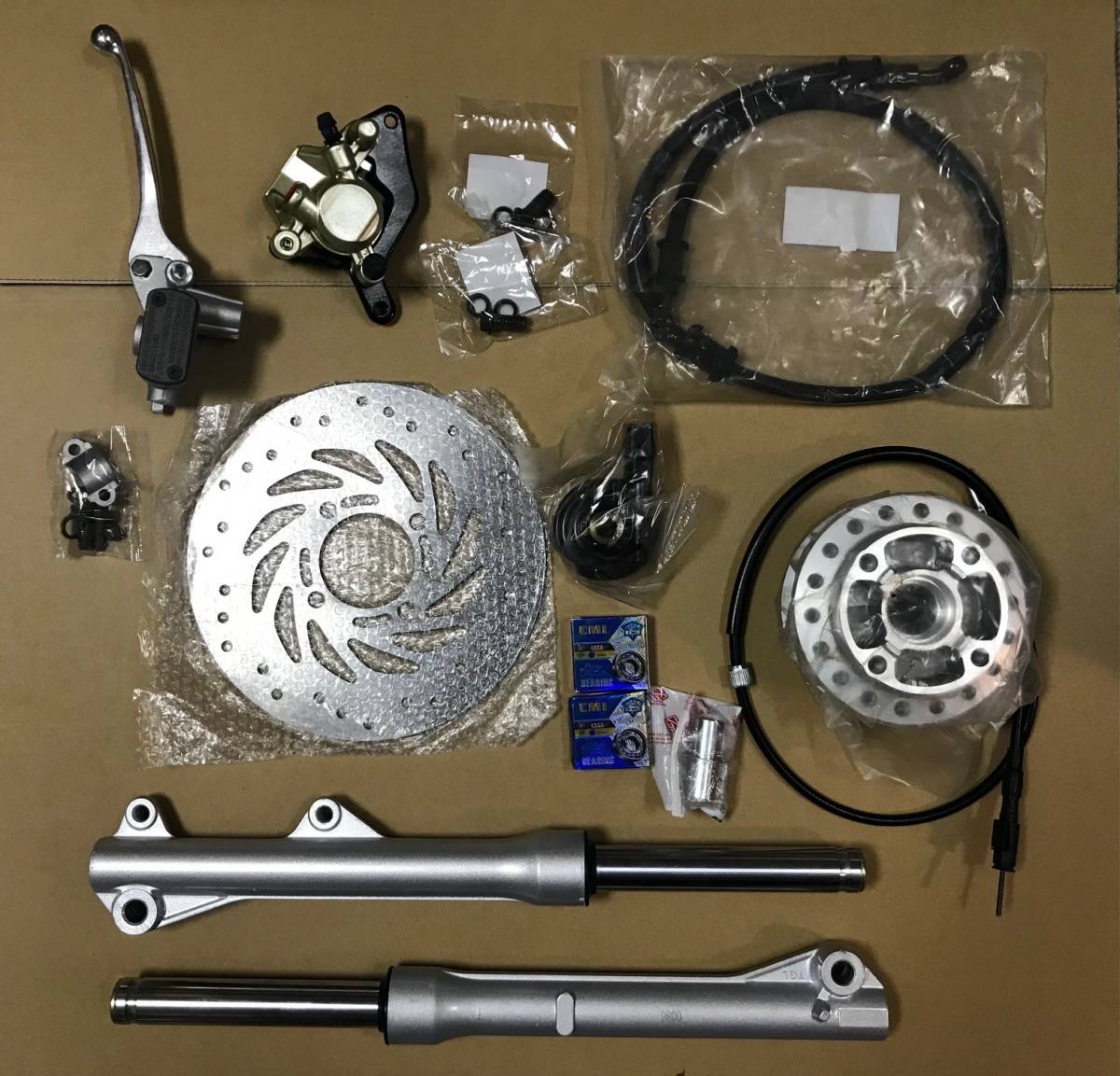 即納 JA10/JA44系スーパーカブ等用 フロントディスクブレーキ化キット /カブ50/カブ110/CT125/タイカブH043(フロント ...