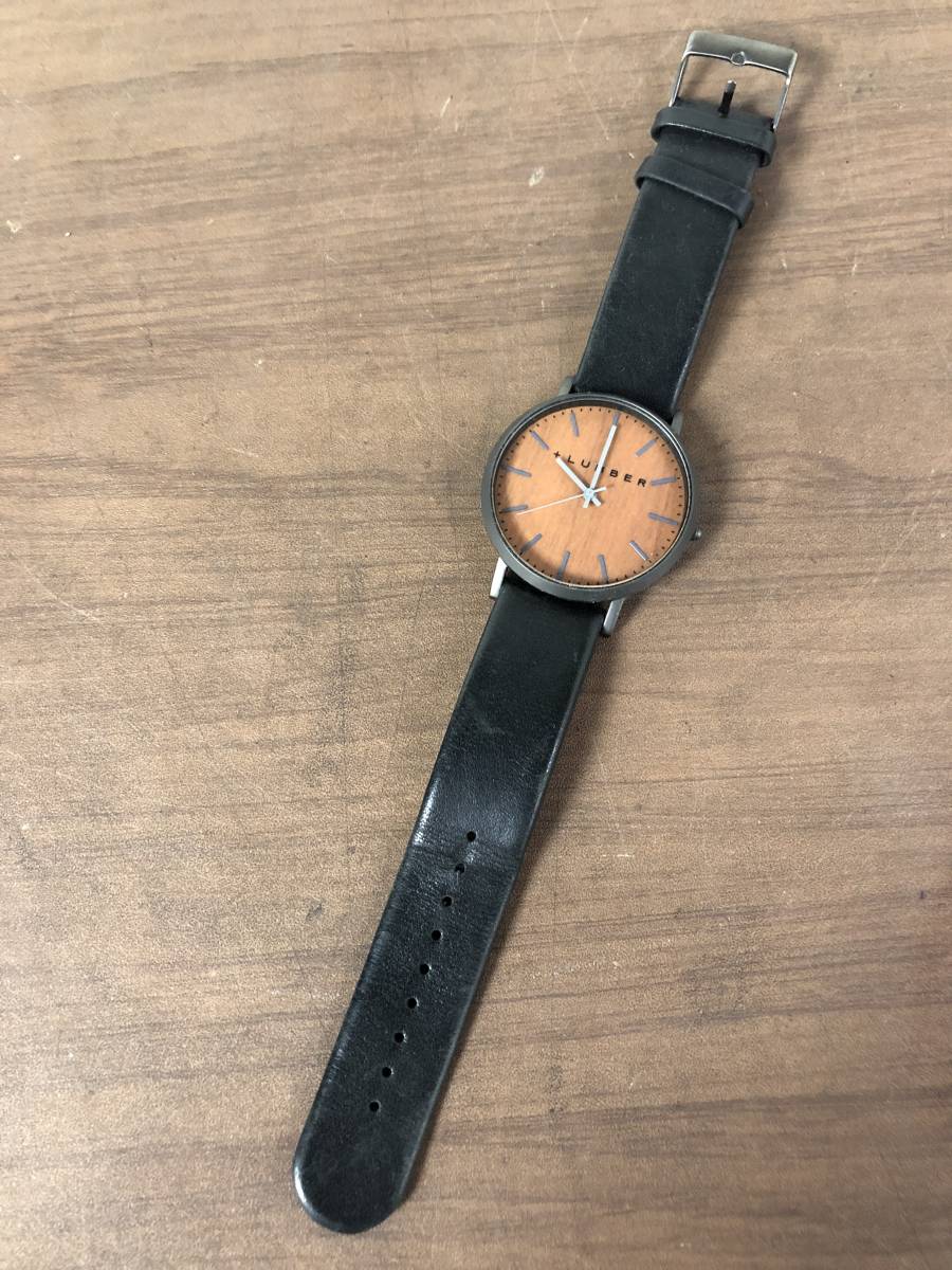 +LUMBER WATCH 腕時計 木製 ユニセックス レザーベルト GENUINE LEATHER Hacoa Watch AOXN(3針 ...