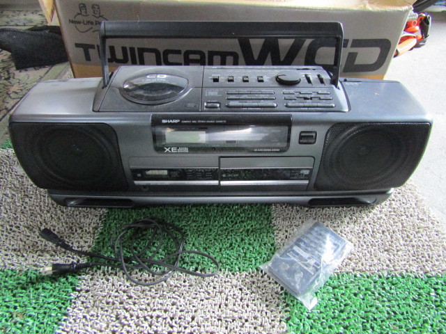 SHARP/TWINCAM WCD CD/大型ラジカセ/QT-64CD/箱付/リモコンあり(ラジカセ)｜売買されたオークション情報、yahoo ...