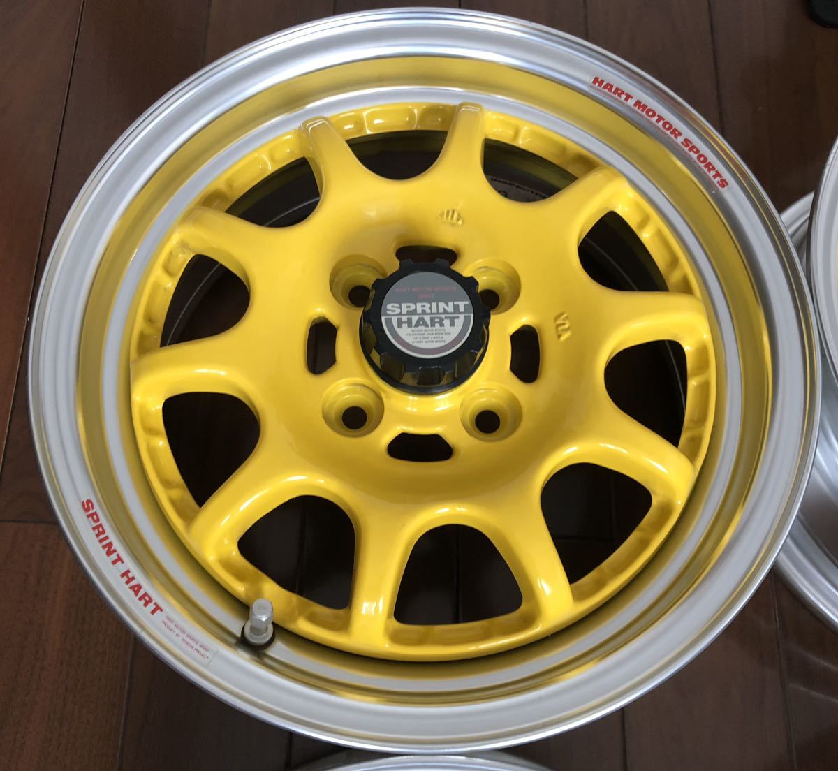 スプリントハート タケチ PCD100 14インチ 6J+40 限定色イエロー sprint hart racing hart rare ...
