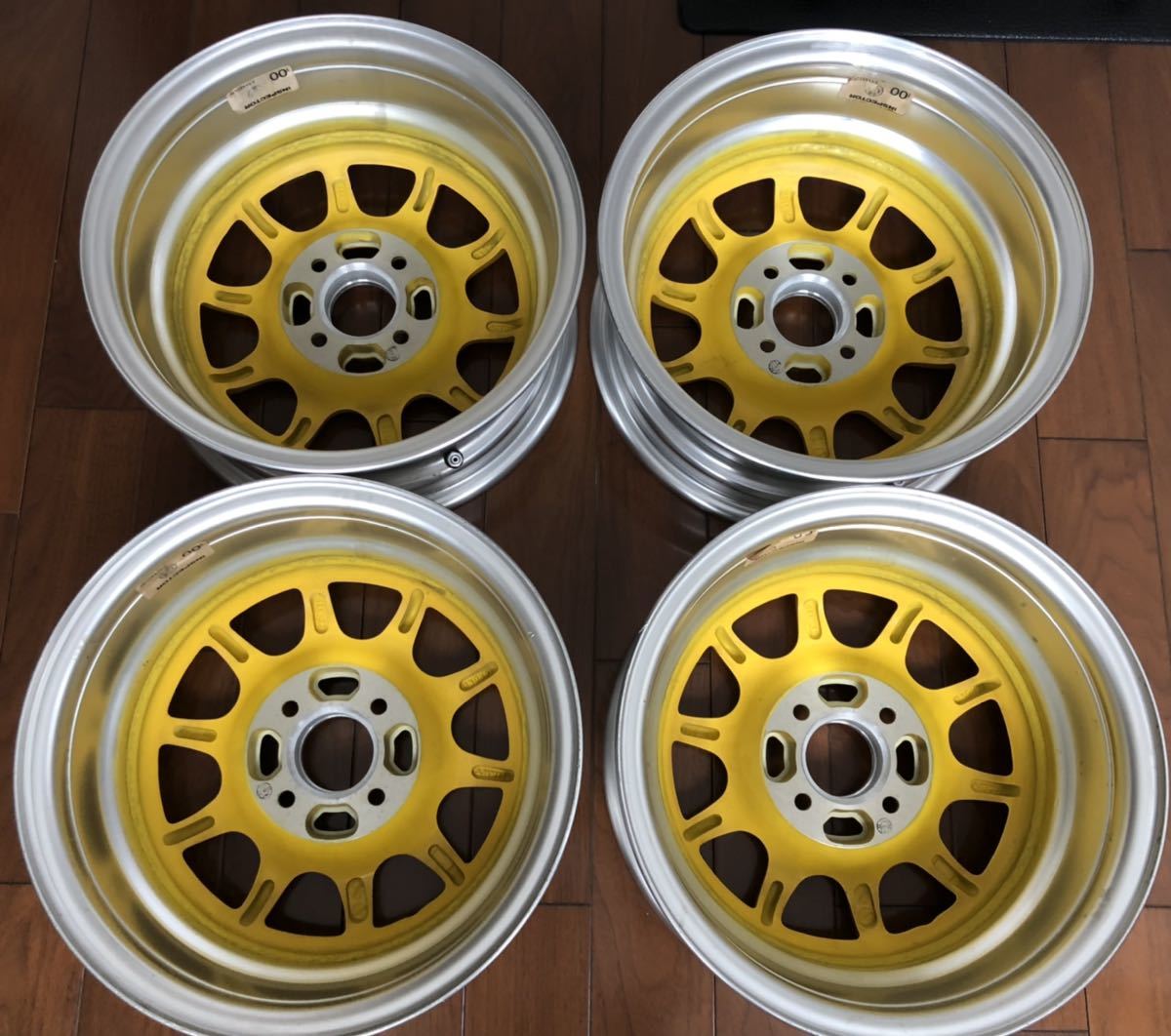 スプリントハート タケチ PCD100 14インチ 6J+40 限定色イエロー sprint hart racing hart rare ...
