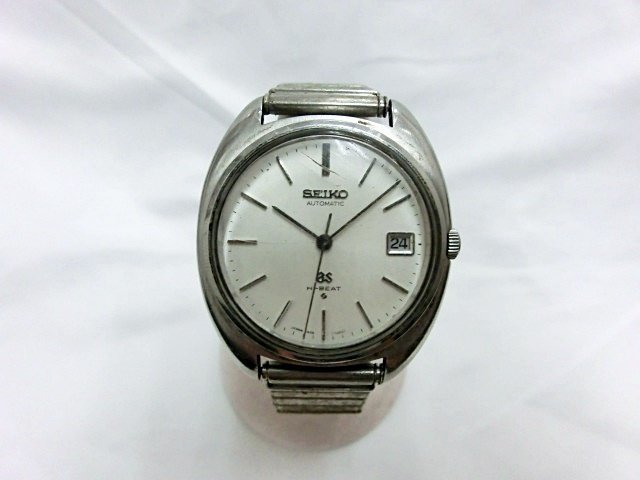 キングラムfhi 1円 セイコー グランドセイコー GS ハイビート デイト SS 自動巻き シルバー文字盤 腕時計 5645-7000 ...