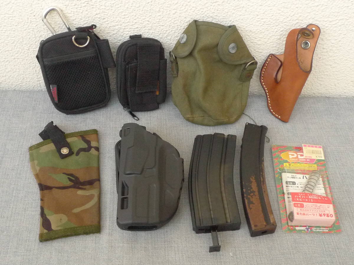 n1897 トイガン用品まとめ ジャンク SAFARILAND S&W M&P レザー ホルスター 東京マルイ BBローダー マガジン ...