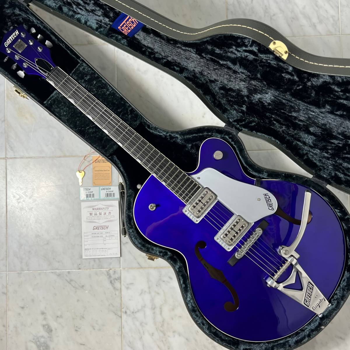 GRETSCH G6120 SHP HOT ROD BRIAN SETZER PURPLE グレッチ ホットロッド ハードケース 付属品付 ...