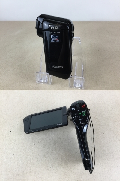 T7177 SANYO/三洋/Xacti/HDビデオカメラ/VPC-CG10EX/バッテリー充電器 VAR-L80 ケース 箱 説明書 付属 ...