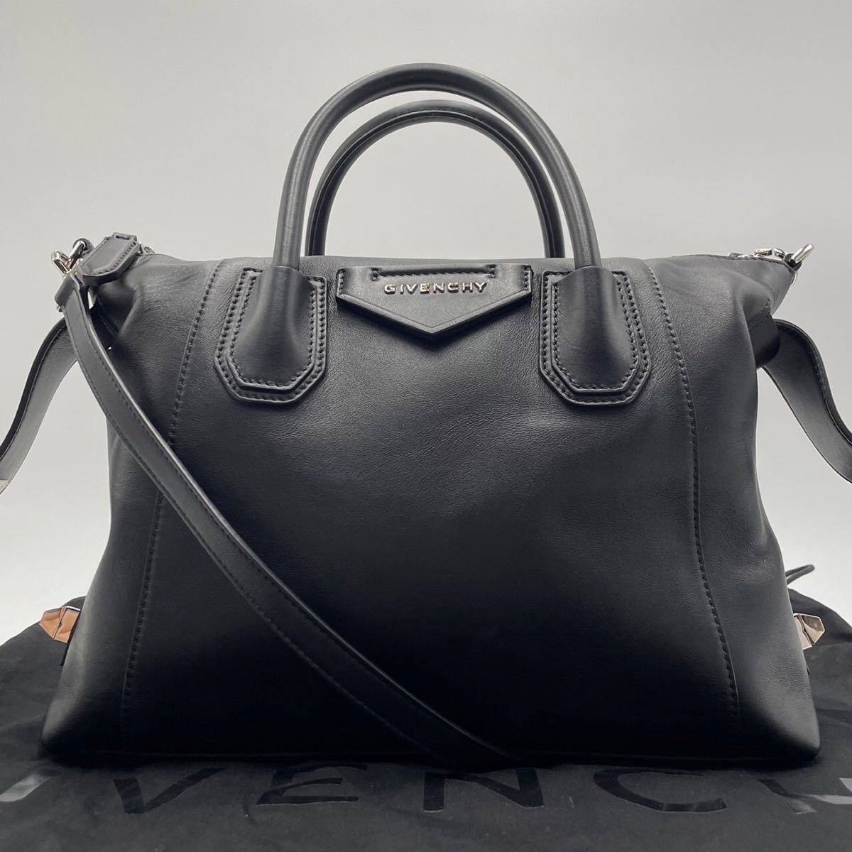 1円 極 ジバンシー GIVENCHY アンティゴナ スモール 2way ハンドバッグ ショルダーバッグ レザー 本革 黒 ブラック ジバンシィ(女性用)｜売買されたオークション情報 ...