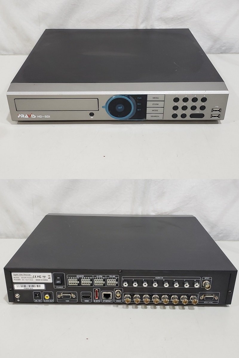 現状品 PRAVIS DVR 4TB 2TBx2台 SDVR-FHD820 + TOA 監視カメラ H-C1404-3 H-C1204-3 ...