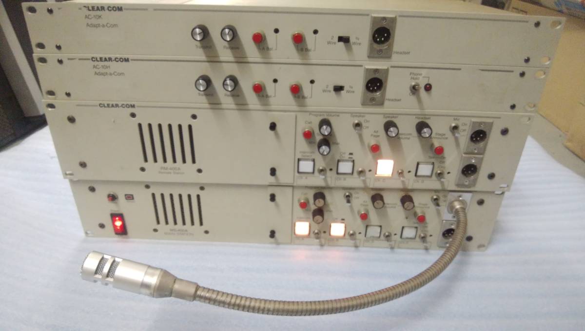 CLEAR-COM クリアーカム MS-400A RM-400A AC-10K AC-10H(レコーディング、PA機器)｜売買されたオークション情報、yahooの商品情報をアーカイブ公開 ...