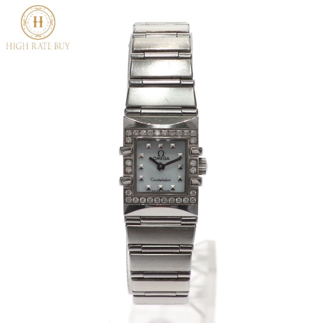 1円スタート 稼動品 OMEGA オメガ コンステレーション レディース 腕時計 28Pメレダイヤ ステンレススチール QZ クォーツ SS ...