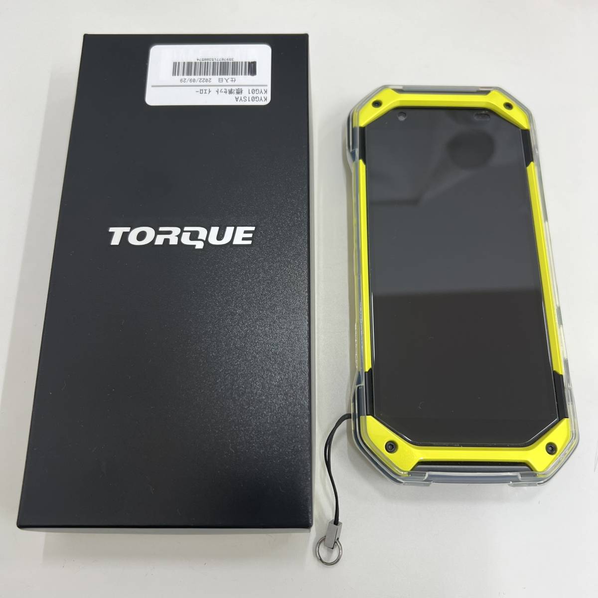 #4312 外観 携帯 au TORQUE トルク 5G KYOUCERA 京セラ KYG01YA SIMフリー 本体 箱有 カバー付き 黄色 イエロー 現状品(Android)｜売買された ...