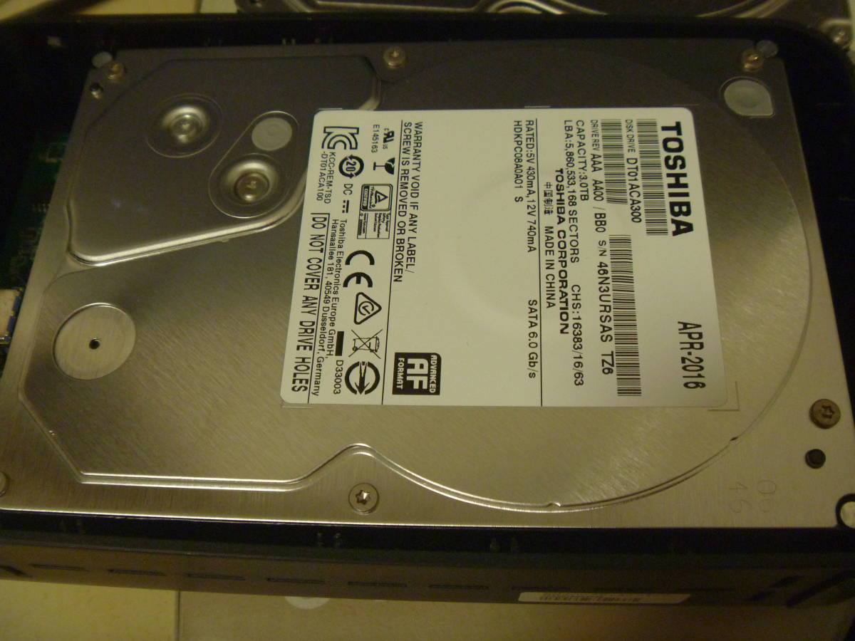 動作 品 TOSHIBA 3TB HDD 3.5インチ DT01ACA300 3000.5 GB フォーマット済み 同梱発送可能(2TB ...