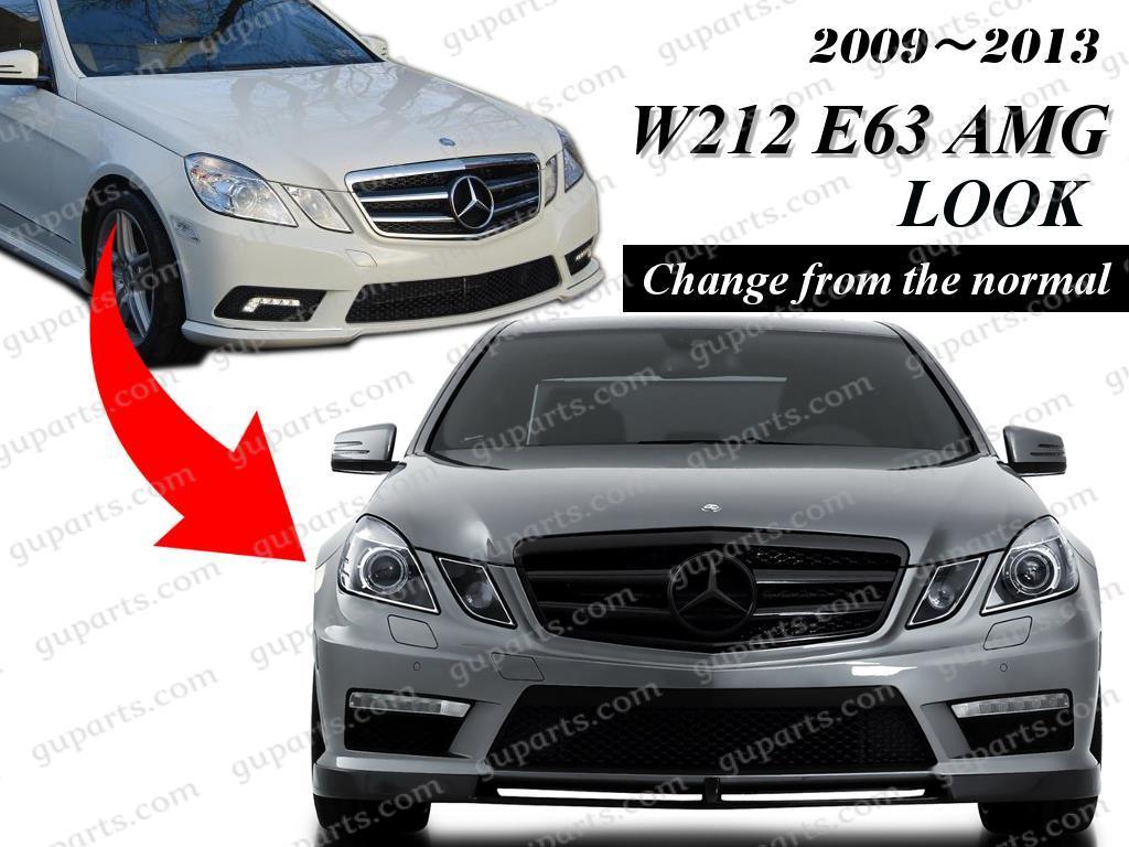 ベンツ W212 前期 E250 E300 E350 E550 → E63 AMG フロント バンパー フォグ グリル LED キット ...