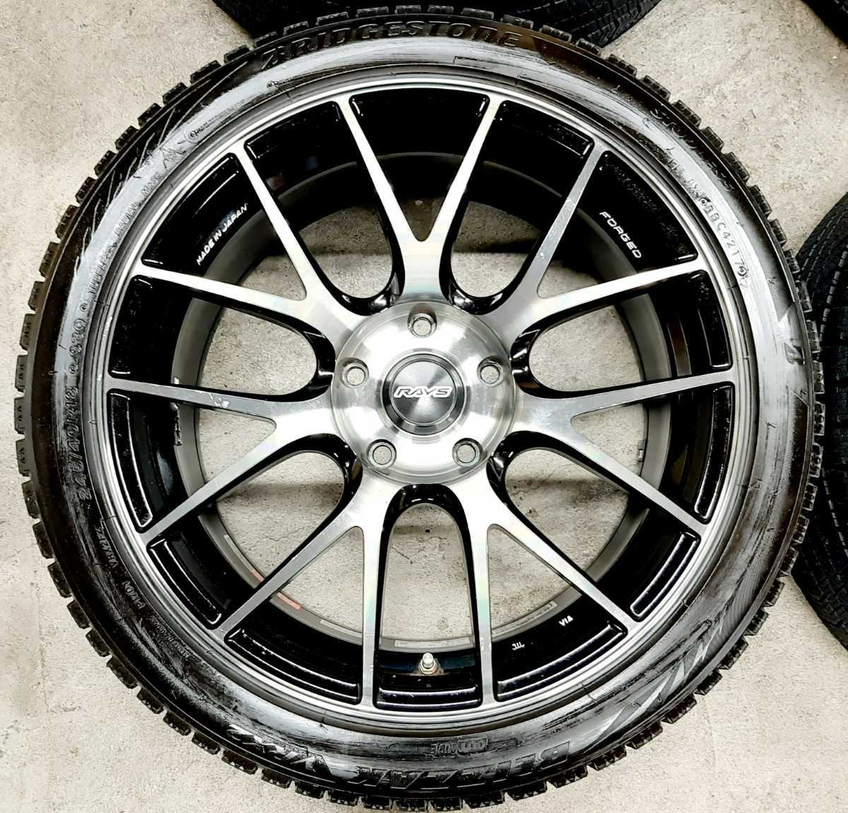 RAYS VOLK RACING G27 ホイールタイヤ 245/40R18 ブリザックVRX2 8.0J 18インチ PCD120 FK8 ...