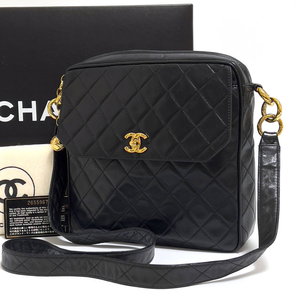 j17 シャネル CHANEL ラムスキン マトラッセ ショルダーバッグ バッグ 黒(ショルダーバッグ)｜売買されたオークション情報、yahooの商品情報をアーカイブ公開 - オークファン ...