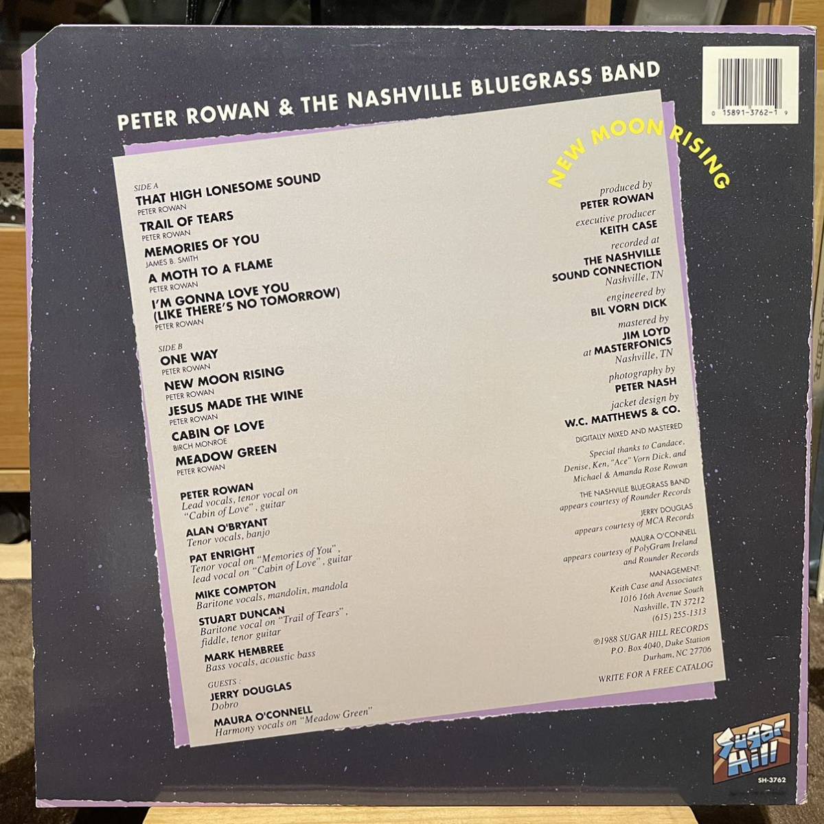 US盤Org. Peter Rowan & The Nashville Bluegrass Band New Moon Rising 1988 ...