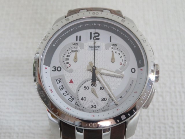 SWATCH yrs403 クォーツ腕時計 Cold Hour コールド アワー スウォッチ アイロニー レトログラード アナログ 電池交換 ...