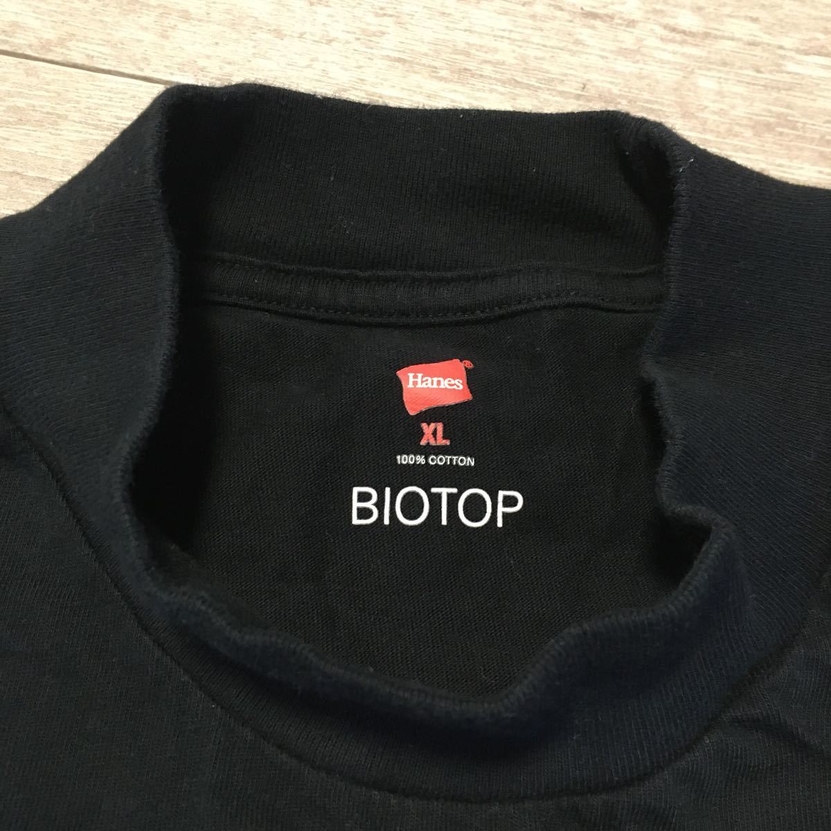 YM/600 Hanes BIOTOP ヘインズ ビオトープ モックネック Tシャツ 黒 XL(無地)｜売買されたオークション情報、yahoo ...