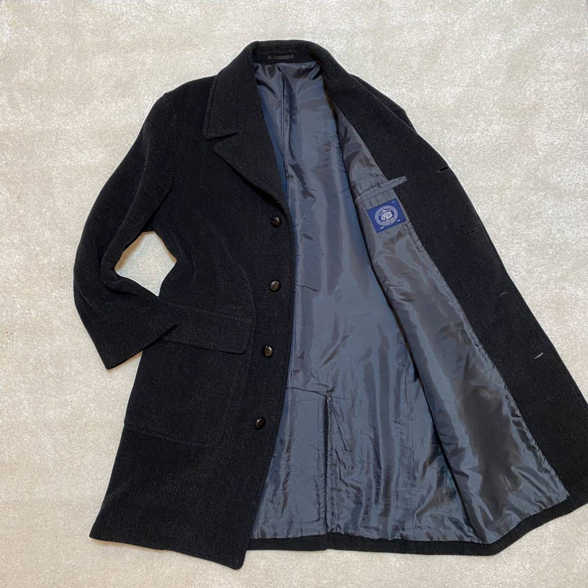 圧巻の着心地 ジェイプレス JPRESS チェスターコート LL位 XL 黒 ロングコート くるみ釦 ヘリンボーン ウール素材 オンワード樫山(XLサイズ以上)｜売買されたオークション情報 ...