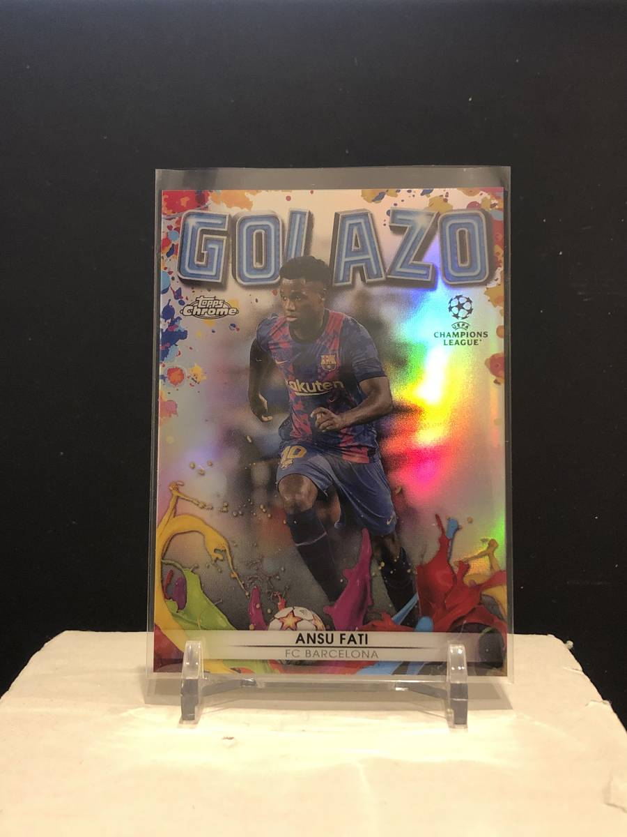 ANSU FATI BARCELONA 2022-23 TOPPS CHROME UEFA CHAMPIONS LEAGUE GOLAZO ...