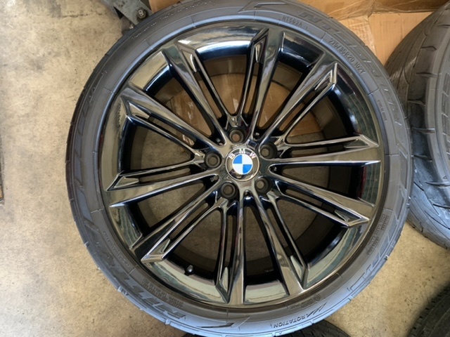 BMW 純正オプション Mパフォーマンス Vスポークスタイリング464M グロスブラック F10 F11 F12 F13 PCD120 ...