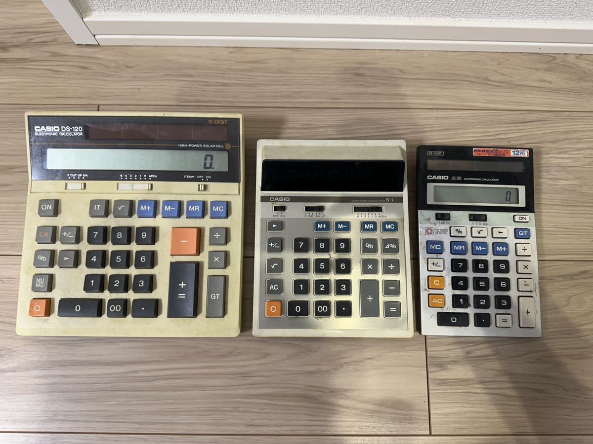 T142 CASIO 昭和レトロ 電卓 DS-120 S-1 JS-20(カシオ)｜売買されたオークション情報、yahooの商品情報を ...