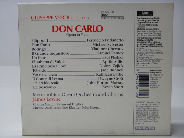 CD ヴェルディ:歌劇 ドン カルロ 全5幕版全曲 レヴァイン 3CD 331(オペラ)｜売買されたオークション情報、yahooの商品情報をアーカイブ公開 - オークファン（aucfan.com）