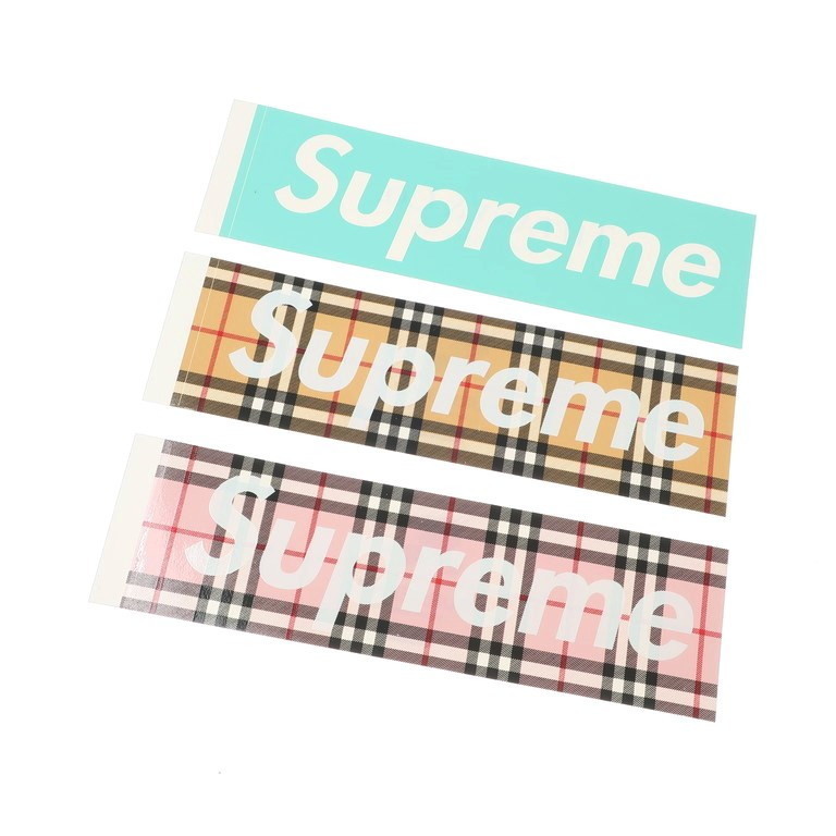 シュプリーム Supreme TIFFANY BOX LOGO STICKER バーバリーコラボ ステッカー 3枚セット マルチ MLT ...