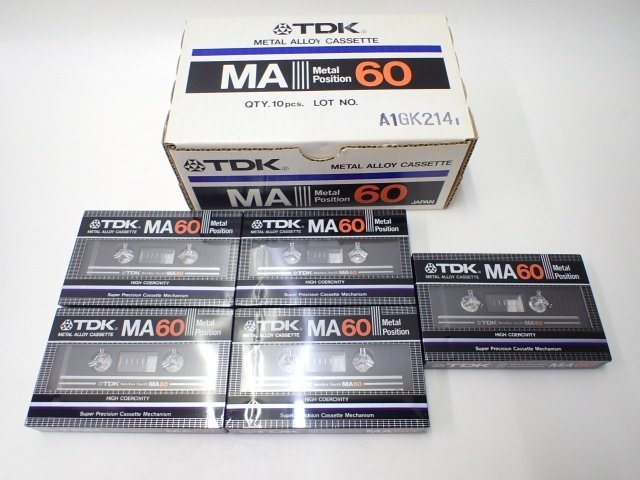 TDK MA60 Metal TYPE IV Bias 70μs EQ 10pcs + 個包装5本 計15本セット メタル カセットテープ ∵ ...
