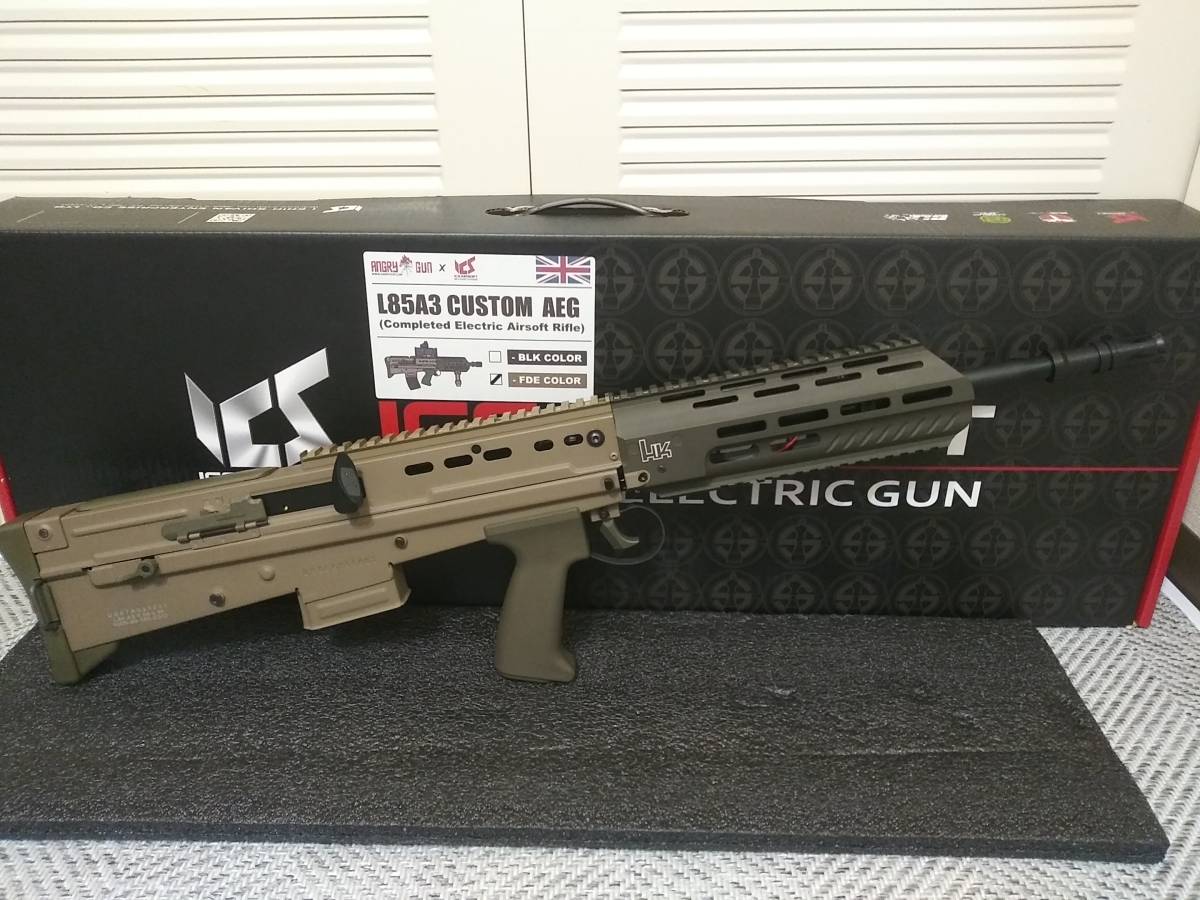 Angry Gun/ICS L85A3 電動ガン FDE セラコートM-LOKハンドガード/日本仕様 L85MLAEG-FDE 検 イギリス ブルパップ SAS(電動ガン)｜売買された ...
