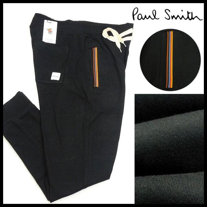 B1328 1円 正規品 ポールスミス Paul Smith L 黒 ジョガーパンツ アーティストストライプ スウェットパンツ メンズ ストレッチ Q1(ボトムス)｜売買されたオークション情報 ...