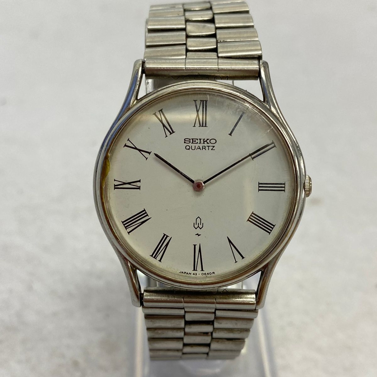 Z367-O18-1131 SEIKO QUARTZ セイコー クォーツ 43-0091 ホワイト文字盤 ラウンド メンズ 腕時計 ② ...