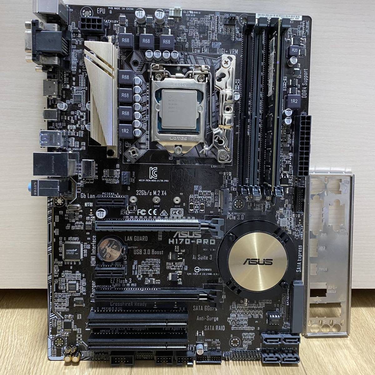 1円スタート ASUS H170-PRO i5 6400 8GB 1枚 セット(PC/AT互換機)｜売買されたオークション情報、yahooの ...