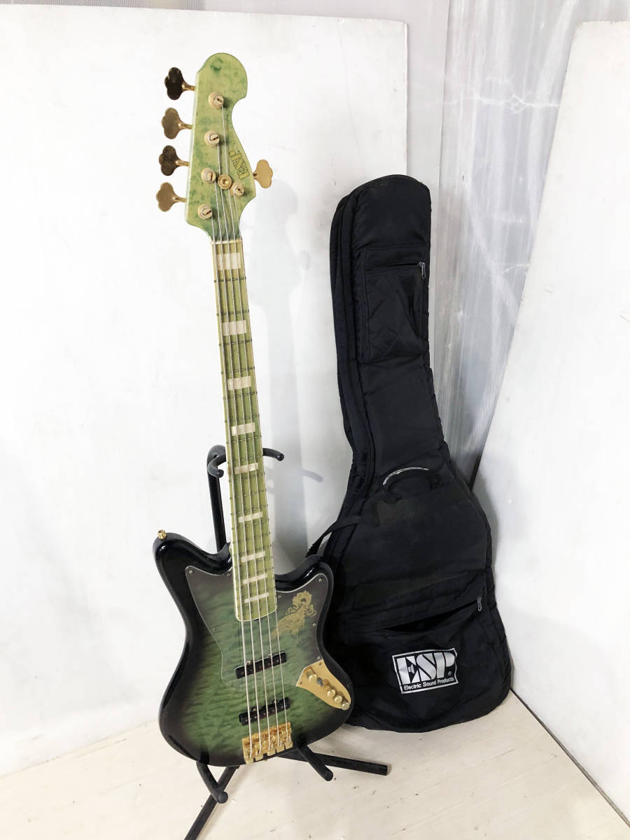 ESP 5弦エレキベース Model "TRICKSY" D'ESPAIRSRAY仕様 ケース付き CH0903501 BN6O(ESP ...