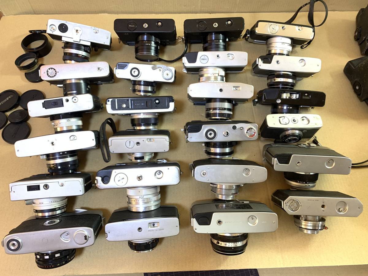 24個 Canon Canonet QL17/OLYMPUS PEN/YASHICA ELECTRO 35 GT/GL/GTN/GX/Konica II/大量 カメラ まとめて ジャンク ...
