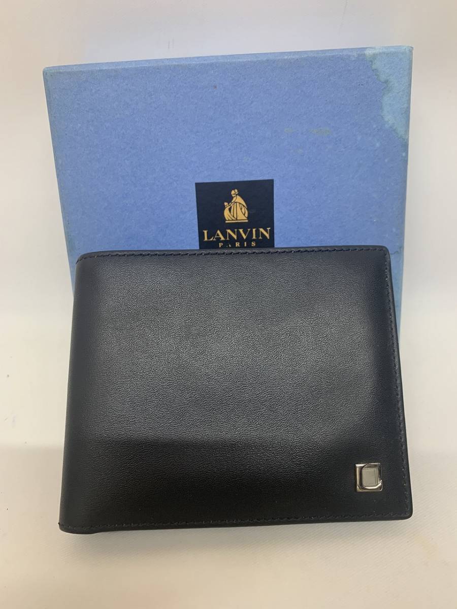 LANVIN ランバン 二つ折り財布 レザー 黒 12時間以内発送(二つ折り財布（小銭入れあり）)｜売買されたオークション情報、yahooの商品情報をアーカイブ公開 - オークファン ...