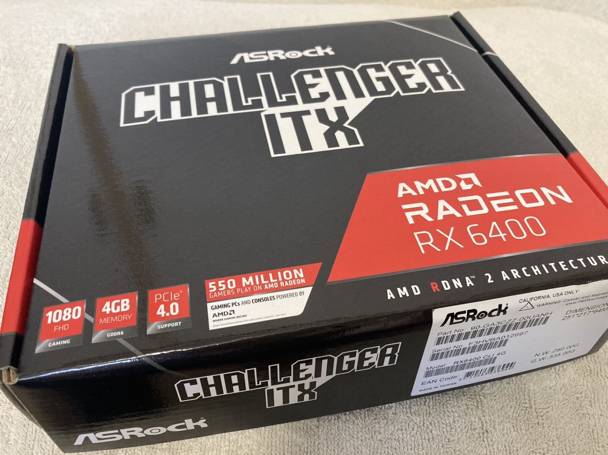 / ASRock AMD Radeon RX 6400 Challenger ITX 4GB 正常 補助電源不要 RX6400 グラフィック ...