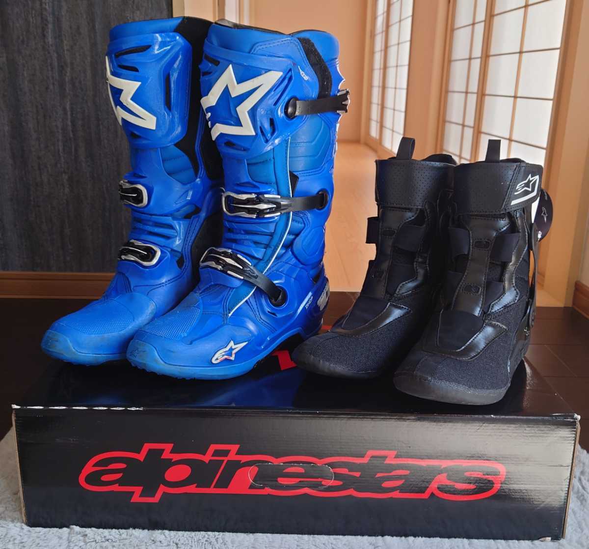 alpinestars TECH10 アルパインスター テック10 現行モデル NEWカラー BLUE BLACK size 9(競技用 ...