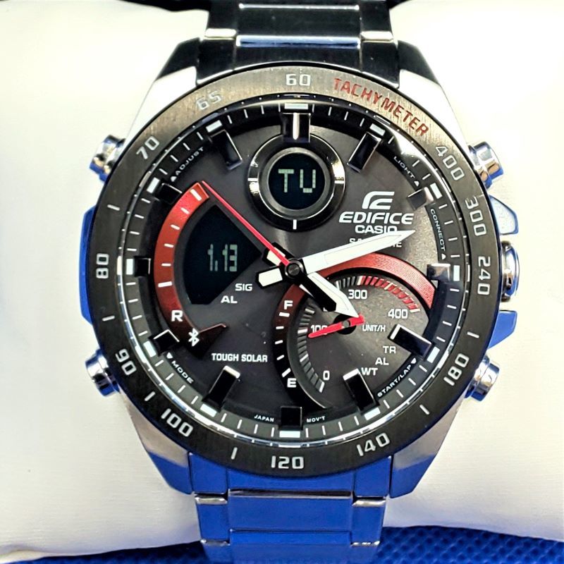 カシオ エディフィス CASIO EDIFICE ECB-900Y 5582 メンズ腕時計 タフソーラー Bluetooth 稼働品 箱付 ...