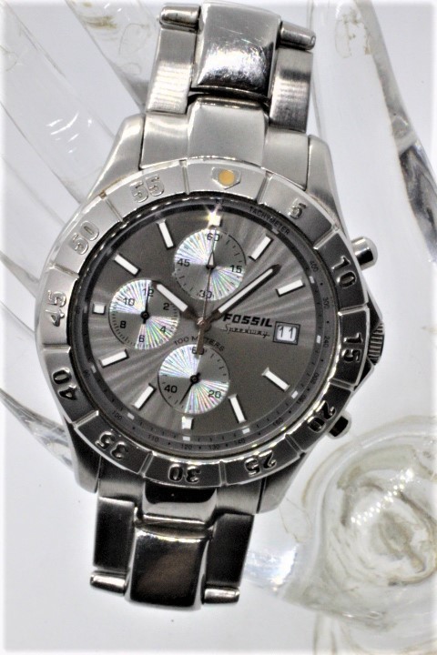 FOSSIL Blue Speedway CHRONOGRAPH 100M ALL STAINLESS STEEL CH-2331 品時計 ...