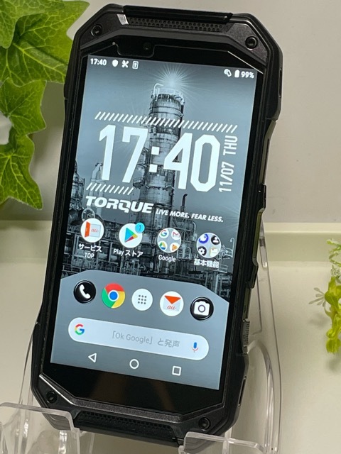 SIMフリー 京セラ TORQUE G04 au KYV46 ブラック 判定〇 動作良好/初期化済 ROM 64GB RAM 4GB 良品 ...