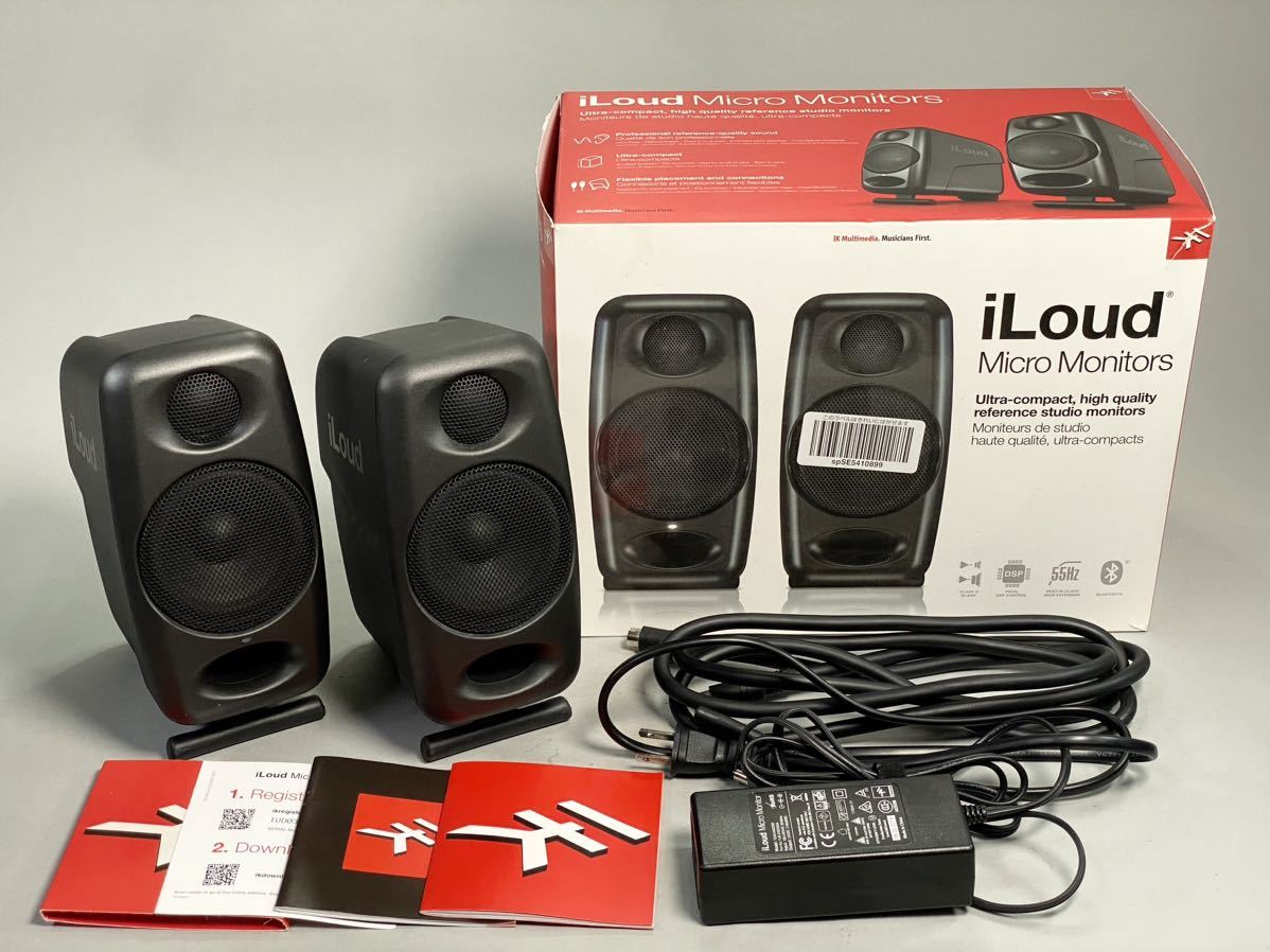 S230724-1 現状販売 IK Multimedia iLoud Micro Monitor モニタースピーカー Bluetooth対応 通電OK 修理/パーツ取りとして(モニター ...