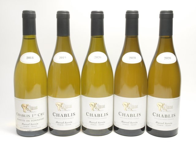 マルセル セルヴァン シャブリ2019/2020 & シャブリ1erCru モンテ ド トネール2018 750ml 計5本set AUT34015/33879/34576/33699 ...