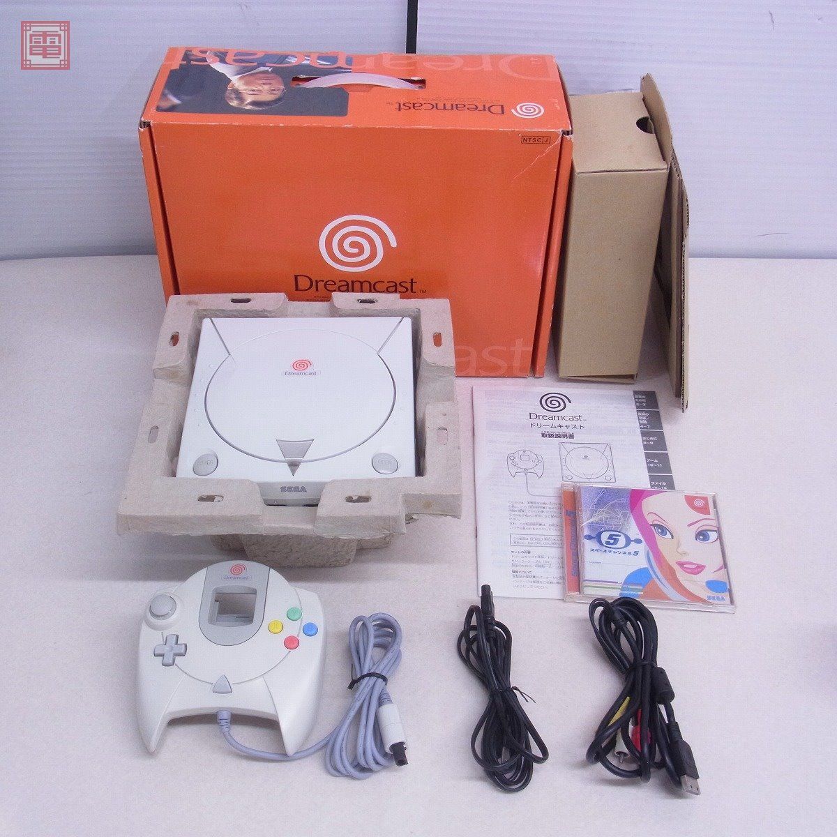 DC ドリキャス 本体 HKT-3000 初期 湯川専務版 オレンジ箱 ドリームキャスト Dreamcast セガ SEGA 箱説+ソフト付 ...