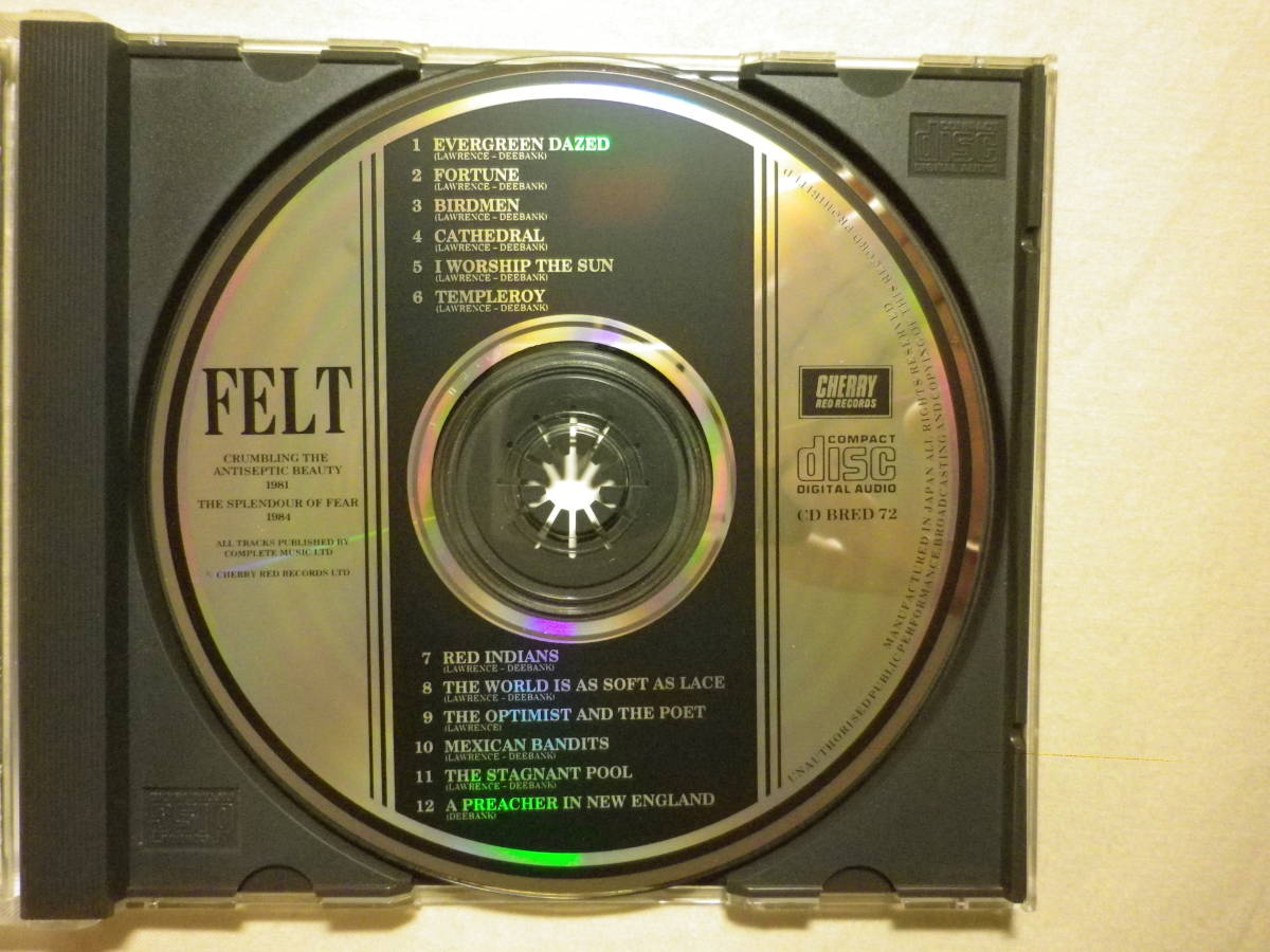 Felt/The Splendour Of Fear 1984 Manufactured In Japan記載有 CHERRY RED ...