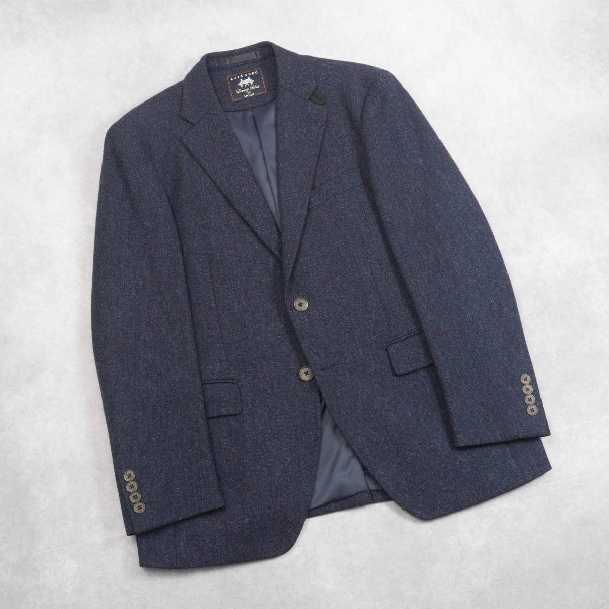 英国MOON生地 CAFE SOHO ツイードジャケット AB5 c96-w86-t170 ネイビー カフェソーホー メンズ 管理1070(Mサイズ)｜売買されたオークション情報、yahooの ...