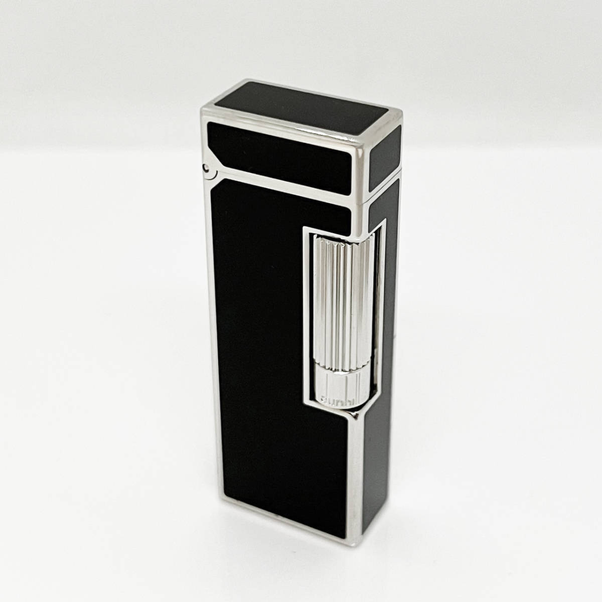 1円 ダンヒル dunhill ローラー ガスライター ケース付き ブラック×シルバーカラー 喫煙具 タバコ たばこ J2801(ダンヒル ...