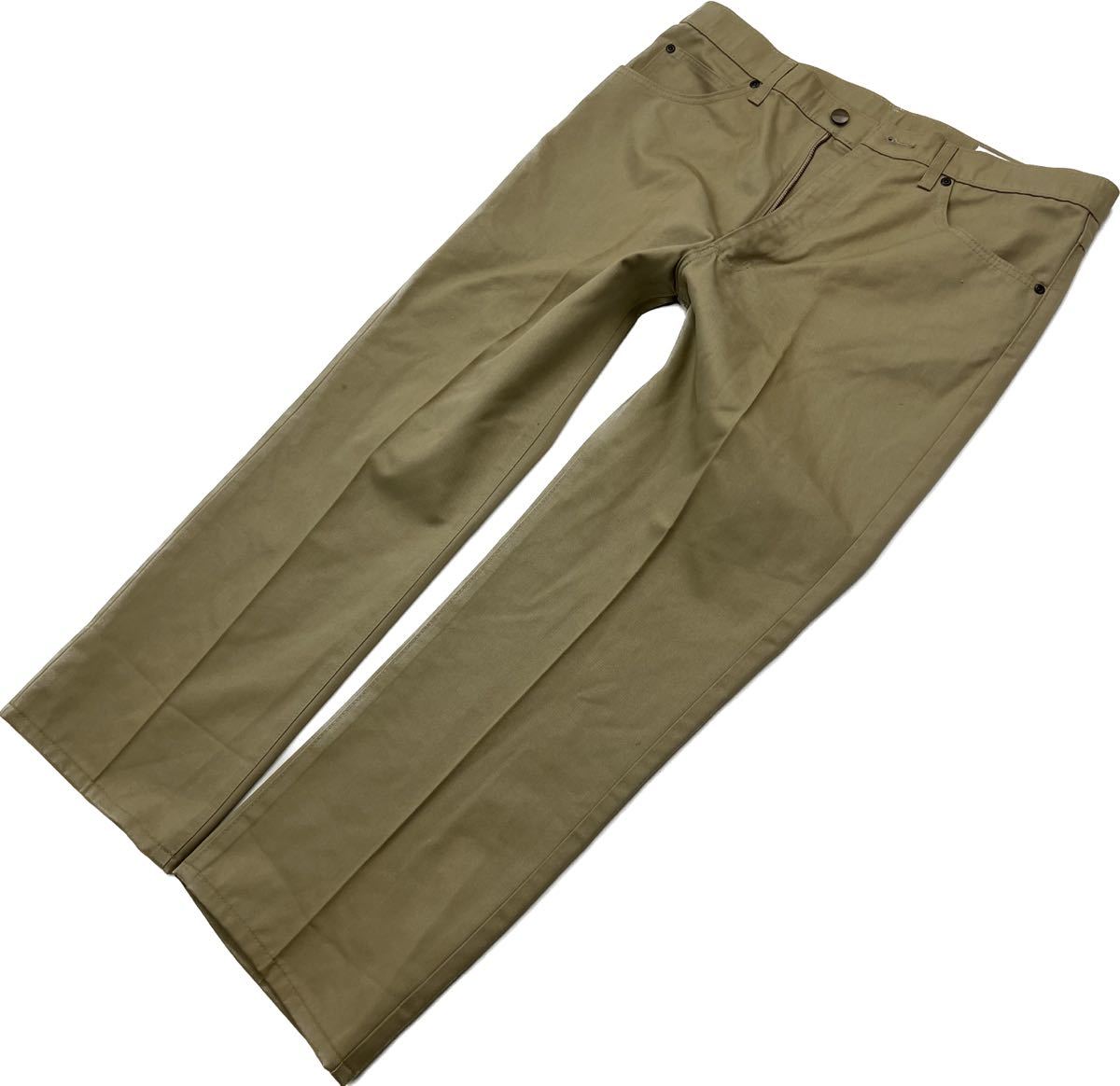 Wrangler M1417-34 W36 大きめ 91cm ベーシック コットン パンツ ベージュ 綺麗め アメカジ 大人カジュアル 古着 ...